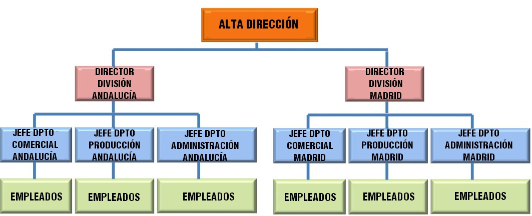 3.4.- Estructuras primarias: estructura divisional.